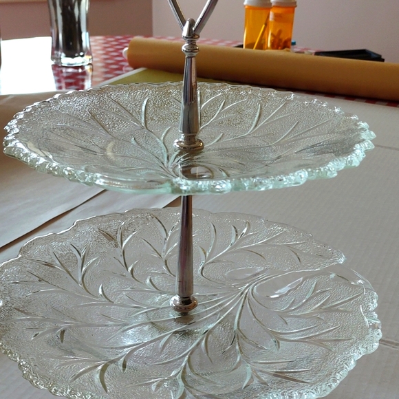 unknown | Dining | Vintage Two Tiered Tidbit Tray | Poshmark